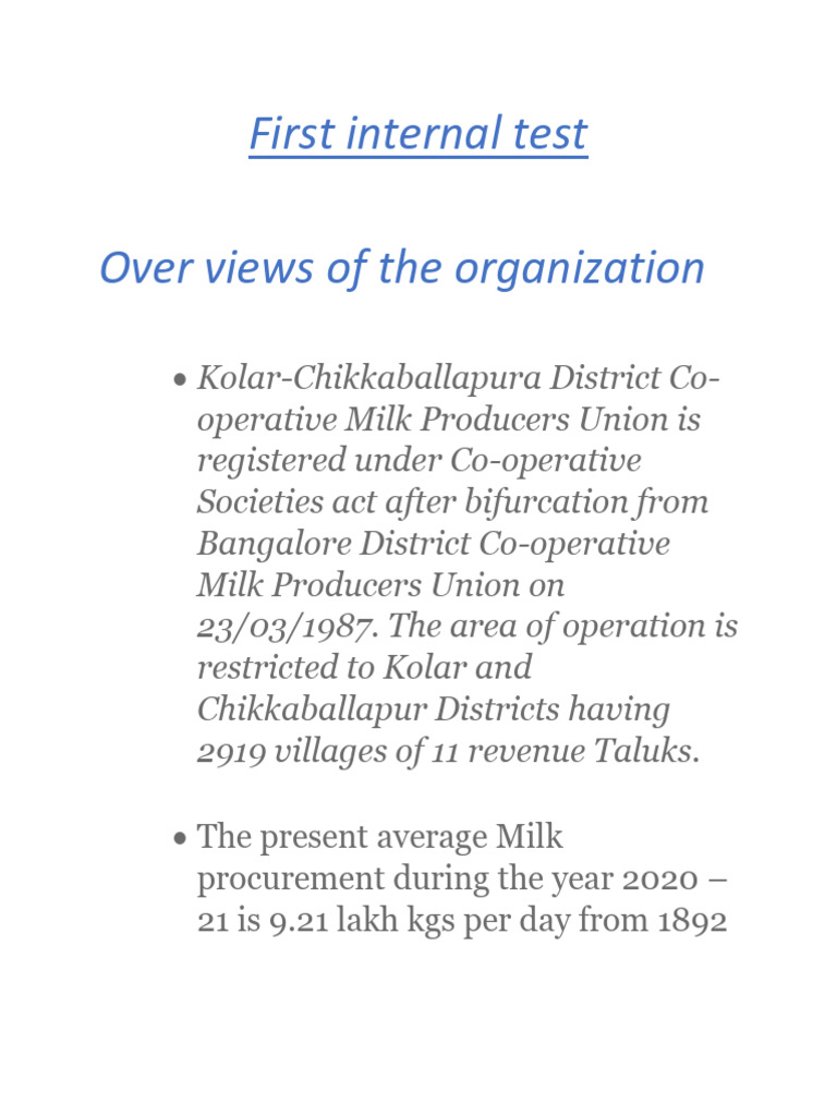 Kolar Komul Dairy | PDF | Milk | Economies