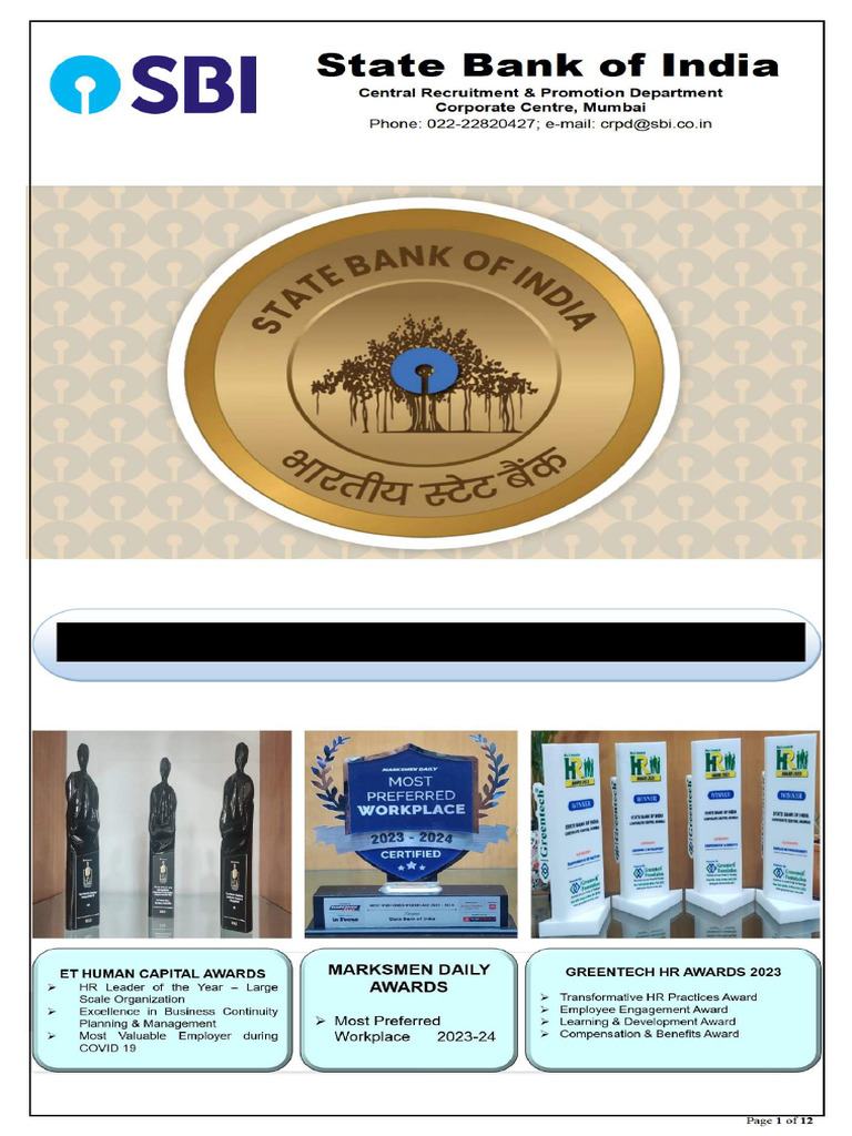 SBI Clerk Notification 2023 | PDF | Mental Disorder | Urdu