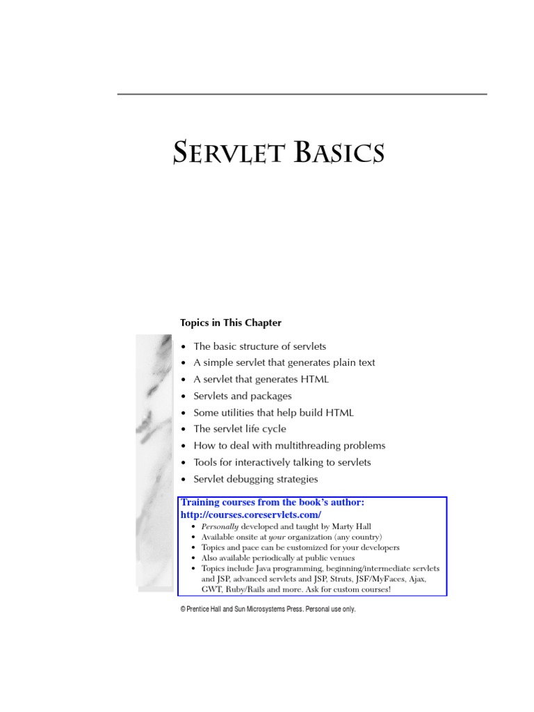 0servlet Basics | PDF | Computers