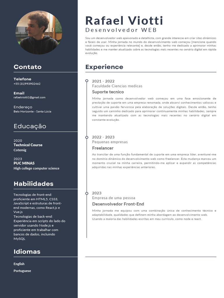 Curriculumvitae PT | PDF | Rede mundial de computadores | Internet e Web