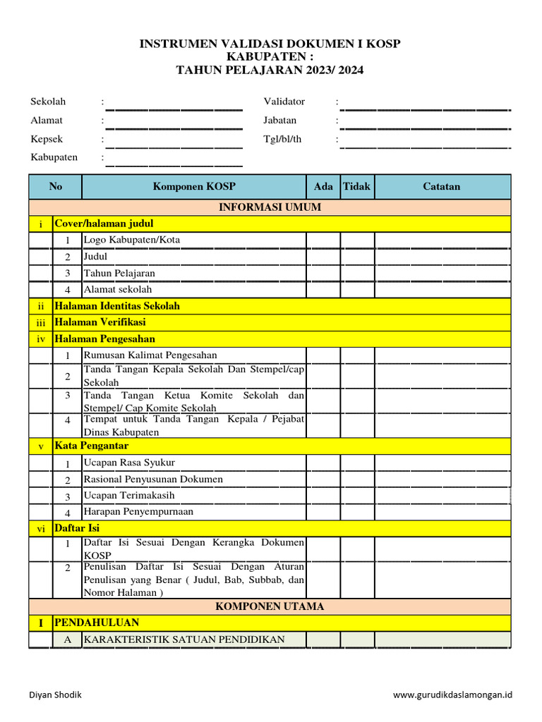 Instrumen Validadi Kom 1 | PDF | Karier & Perkembangan