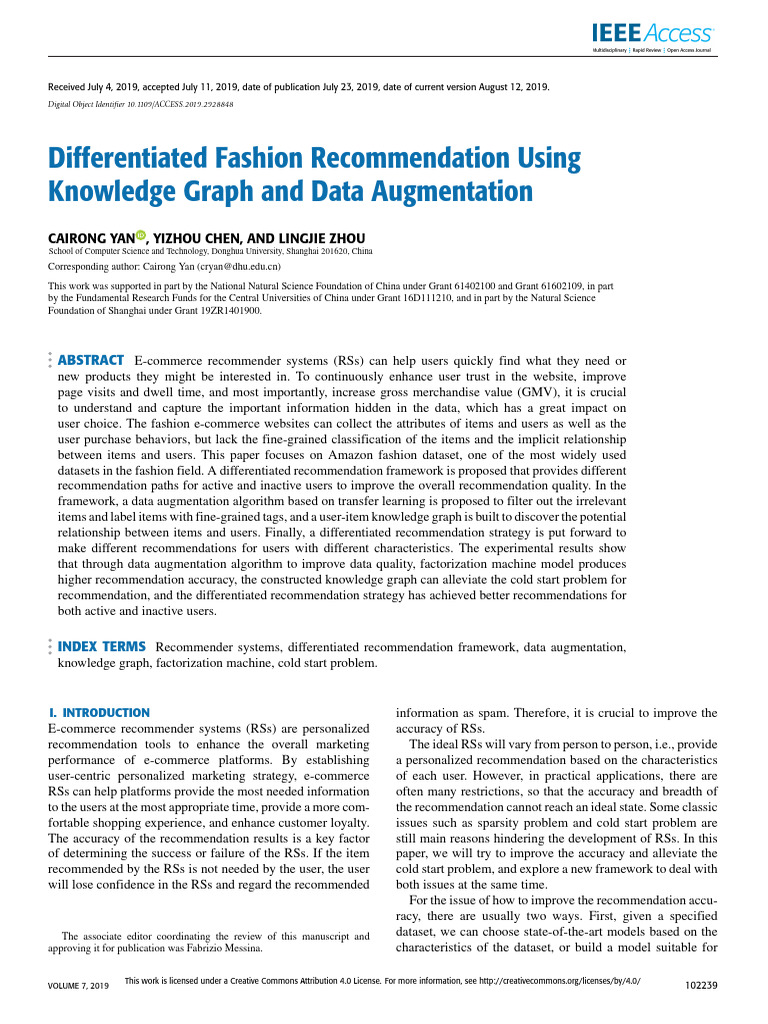 Differentiated Fashion Recommendation Using Knowledge Graph and Data ... Differentiated Fashion Recommendation Using Knowledge Graph and Data ...