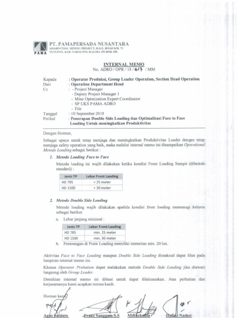IM Penerapan Double Side Loading Dan Optimalisasi Face To Face Loading ...