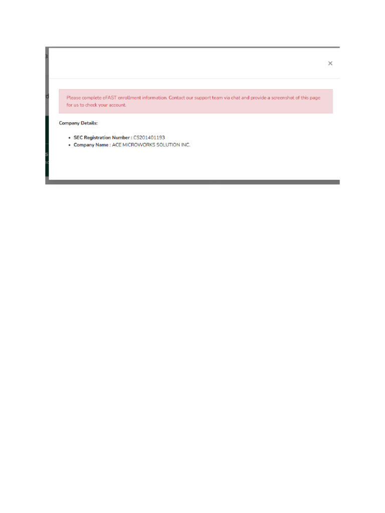 Efast Failed Update | PDF
