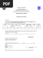 Marina Sea Service Sample Form (Annex D) - To Be Accomplished Onboard | PDF