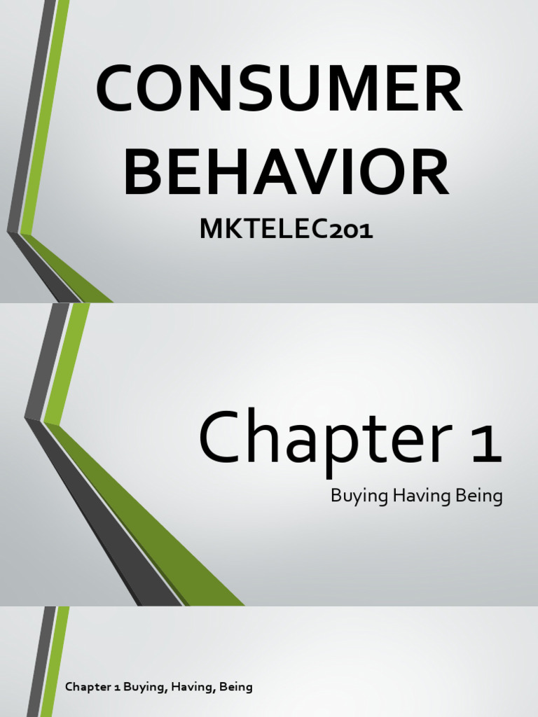 Chapter 1 Buying Having Being | PDF | Marketing | Consumer Behaviour