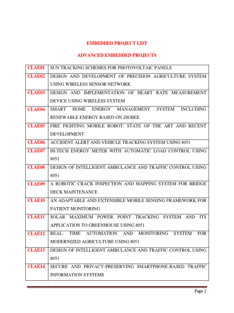 Embedded Project List | PDF | Radio Frequency Identification | Security ...