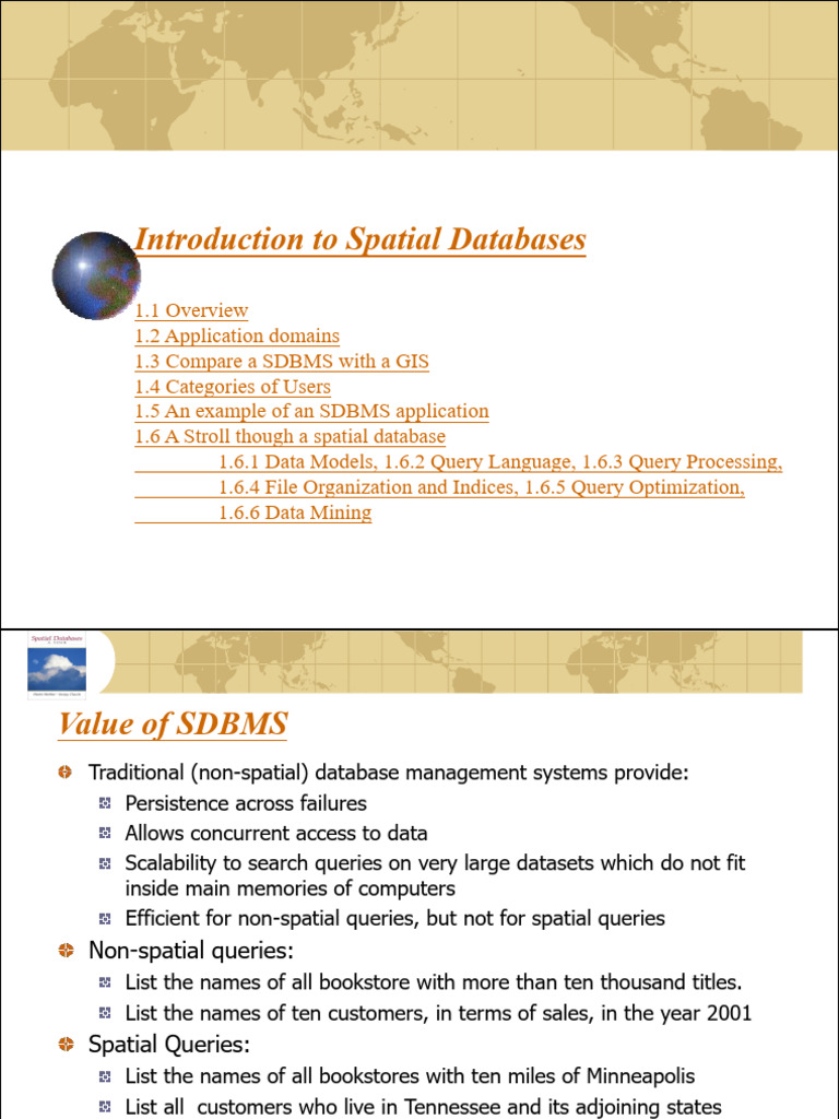 Spatial Database | Download Free PDF | Geographic Information System | Databases