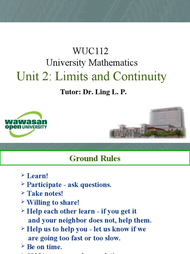 UMaths Unit2-DrLing | PDF | Continuous Function | Function (Mathematics)