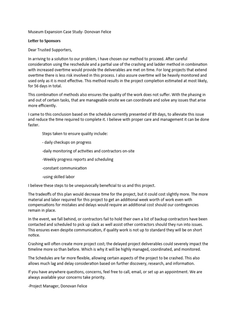 museum expansion case study | PDF | Business