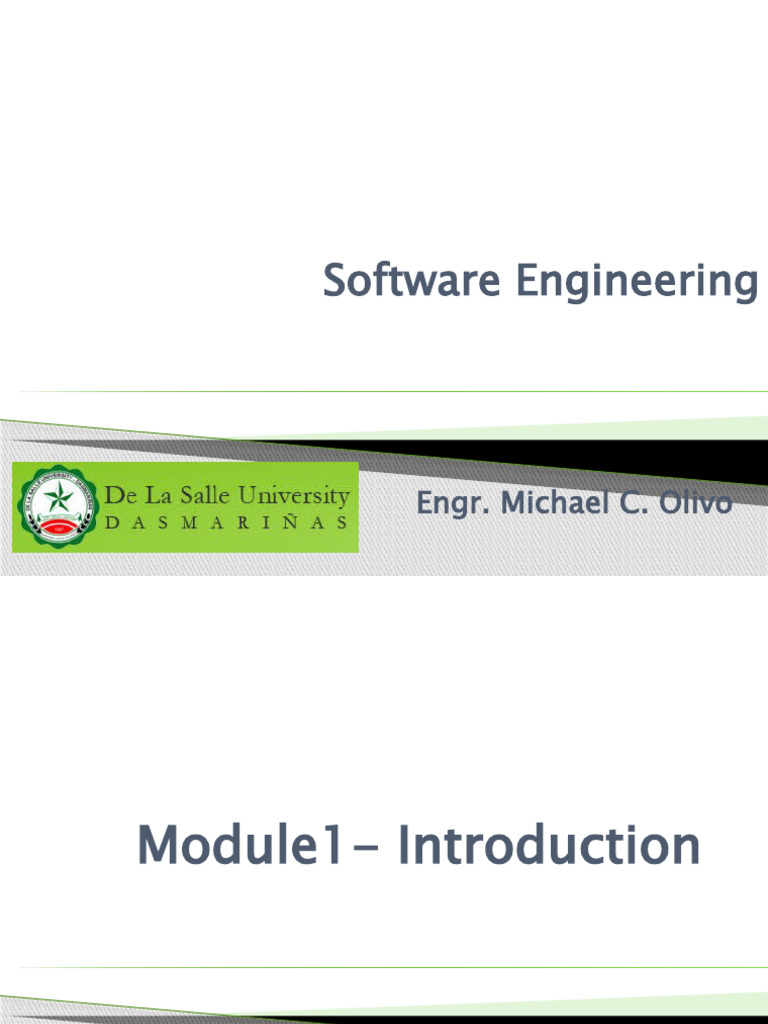Module 1 - Introduction To Software Engineering | PDF | System ...