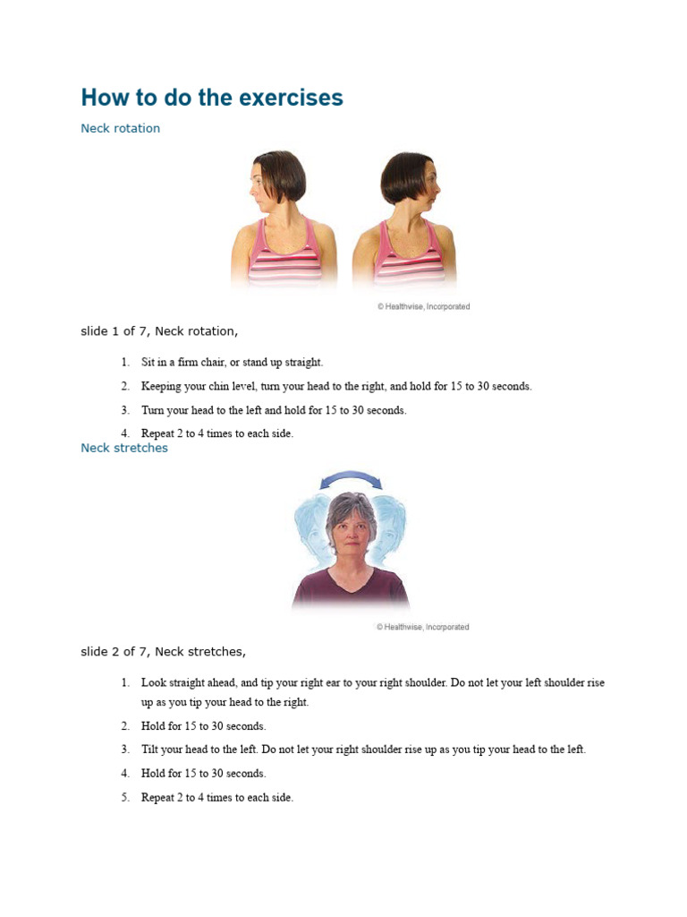 Neck Exercises | PDF | Musculoskeletal System | Human Anatomy