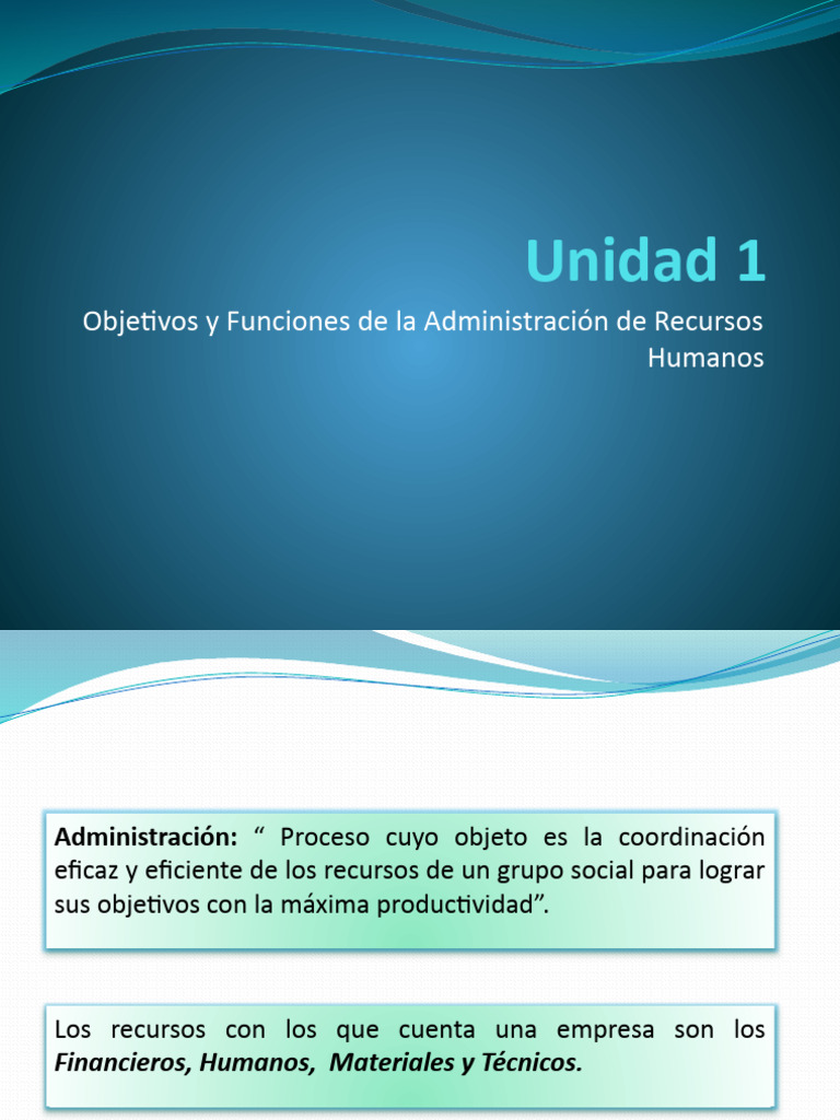 Objetivos y Funciones de ARH | PDF | Gestión de recursos humanos | Business