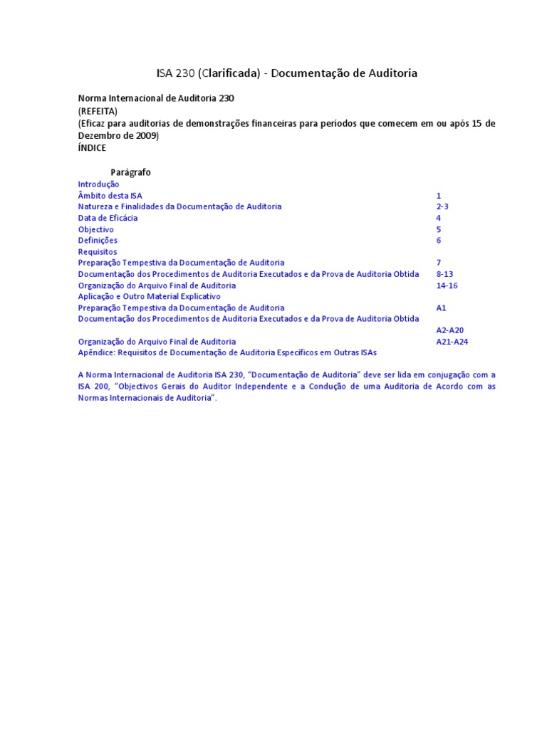 Isa 230 | PDF | Matéria | Informação