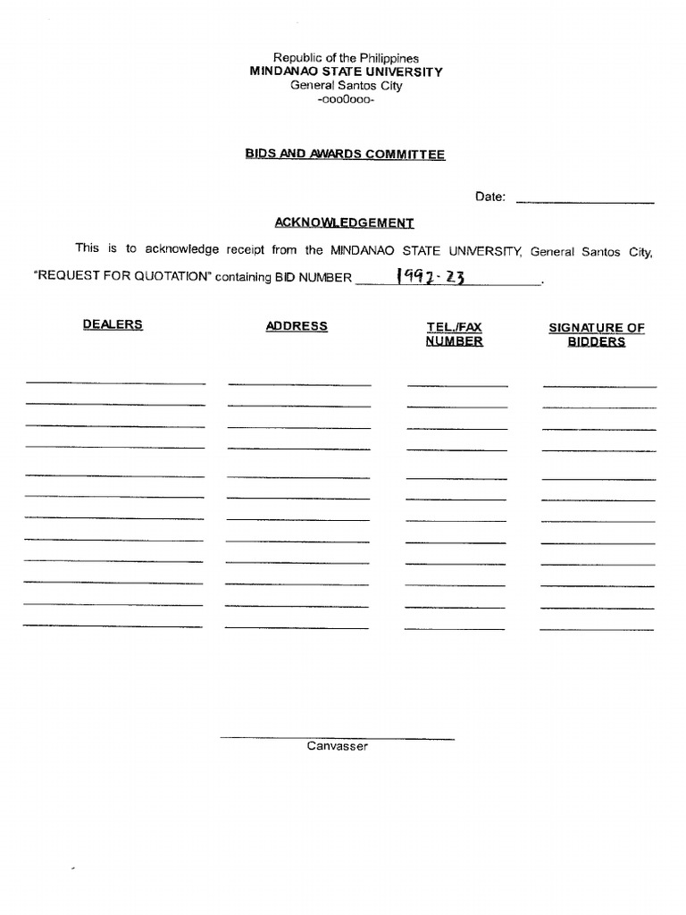Acknowledgement Pdf