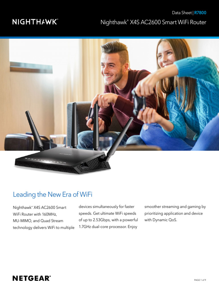 R7800 Netgear | PDF | Wi Fi | Computer Network