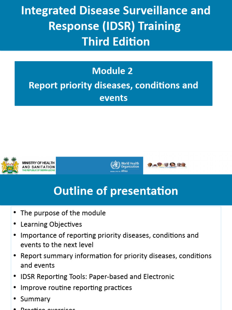 IDSR Priority Disease Reporting Guide | PDF | Influenza | Laboratories