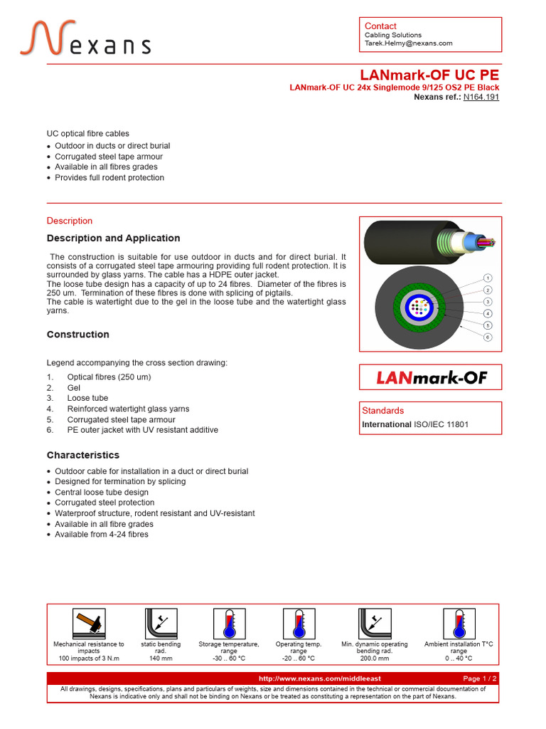 Lanmark-Of Uc Pe: Description and Application | PDF | Optical Fiber ...