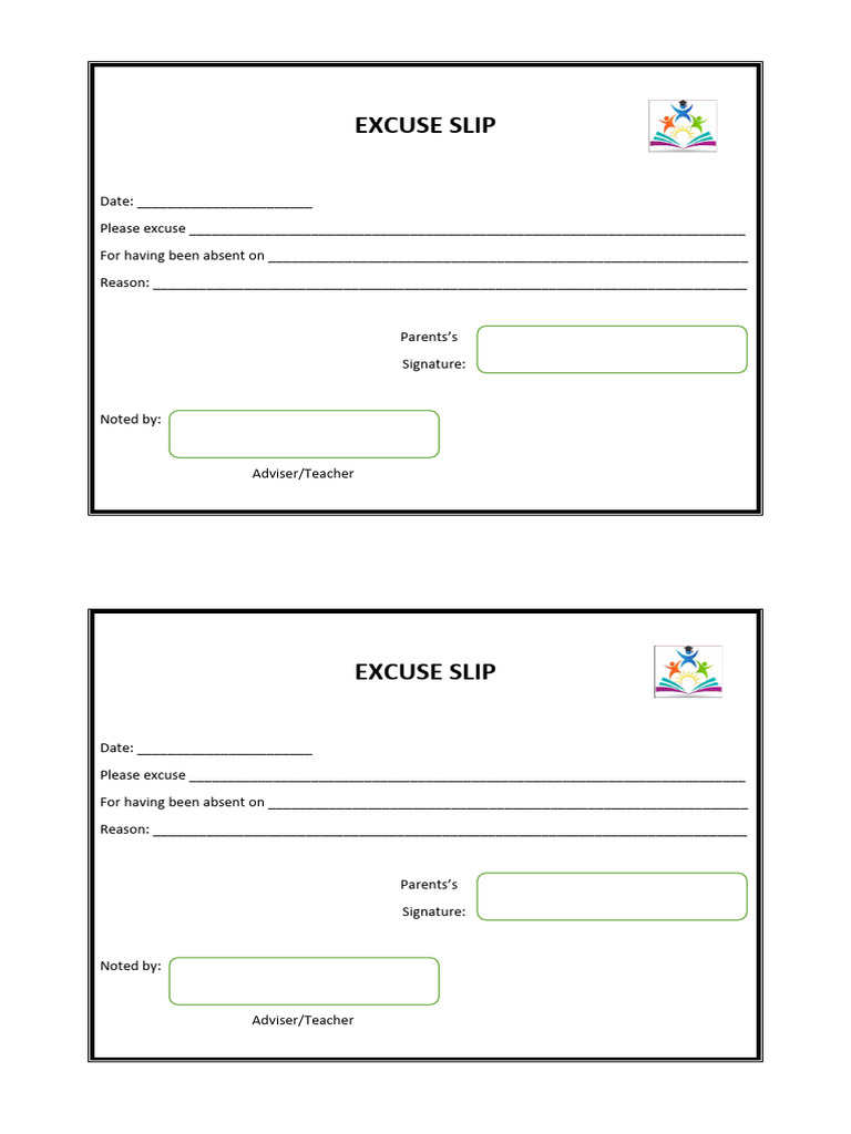 Excuse Slip | PDF