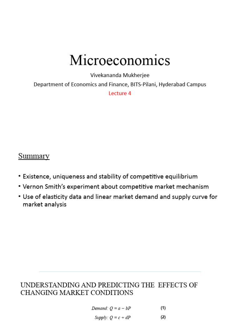 Microeconomics L4 | PDF | Demand | Utility