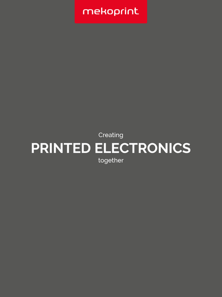 Mekoprint - Printed Electronics - Lookbook - Digital-1 | PDF | Electronics | Automation