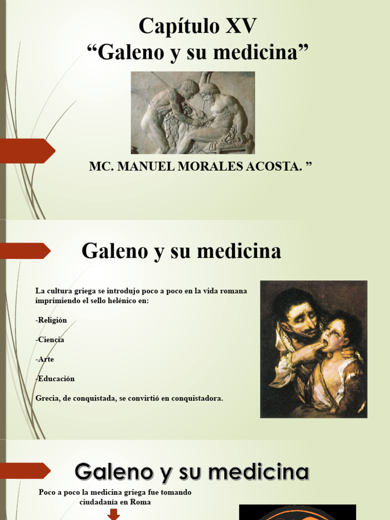 Galeno y su influencia en la medicina romana | PDF | Medicina | Cuidado ...
