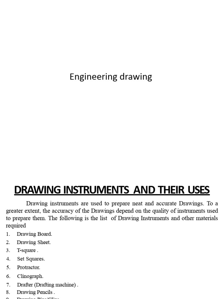 Drawing Instruments and Their Uses | PDF | Drawing | Technical Drawing