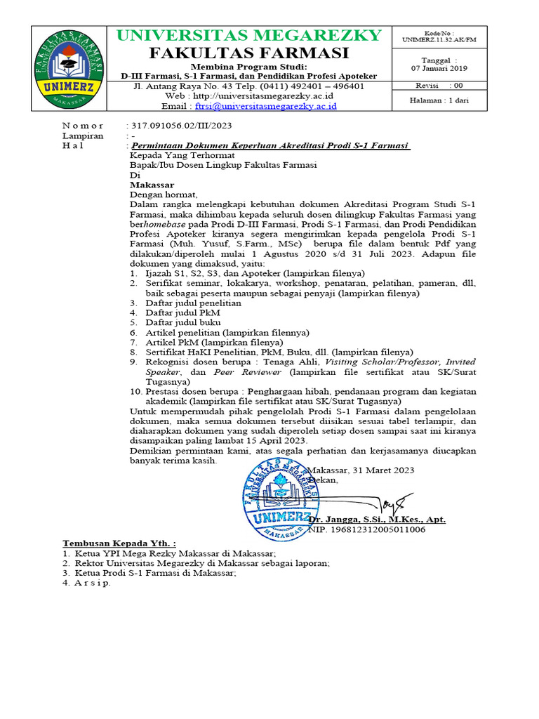 Daftar Kebutuhan Dokumen Akreditasi Dosen | PDF Daftar Kebutuhan Dokumen Akreditasi Dosen | PDF