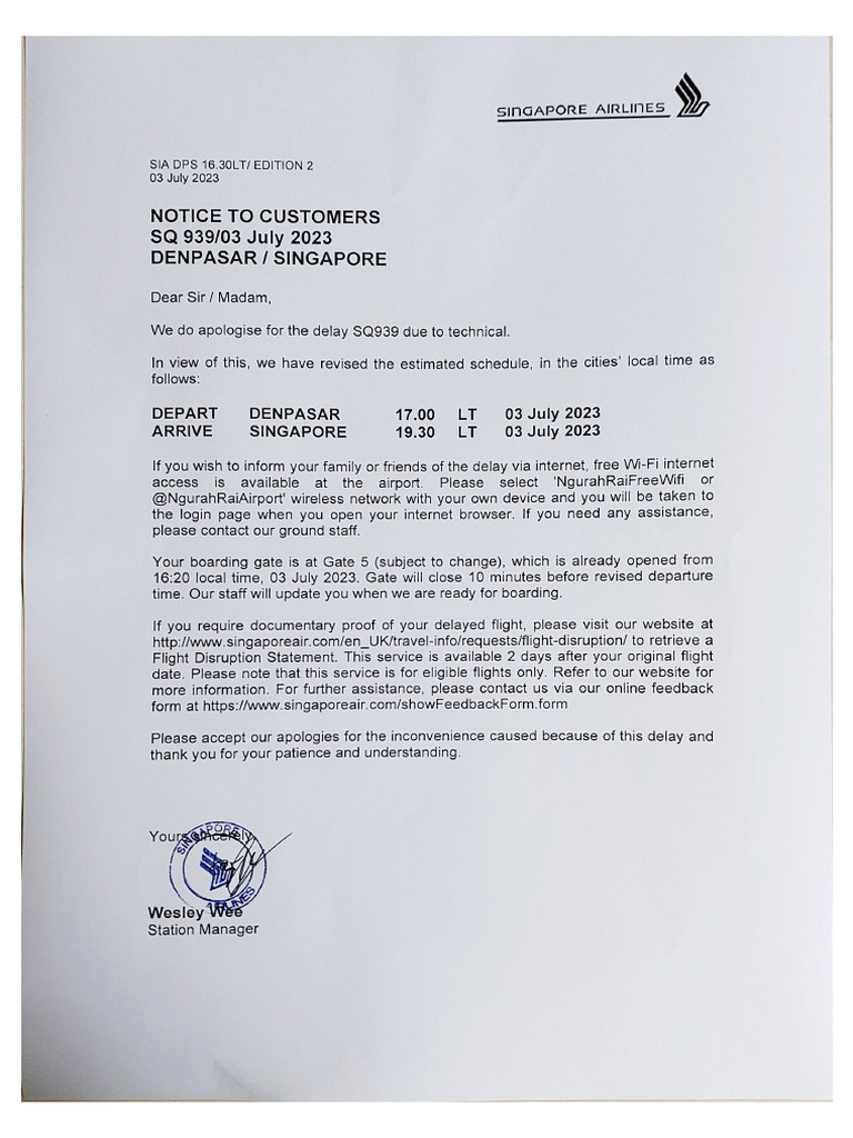 Notice To Customer | PDF