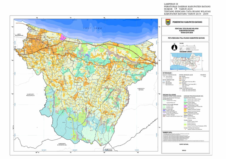 Lampiran 3 PETA RENCANA POLA RUANG KABUPATEN BATANG | PDF