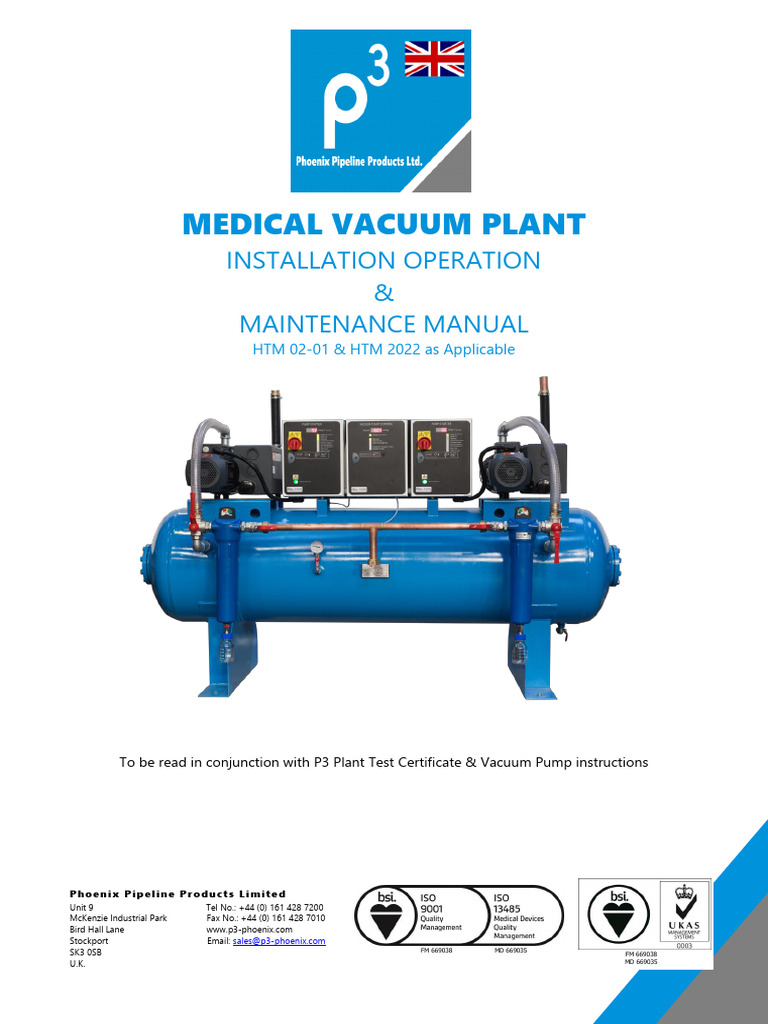 P3 Electronic Vac Plant Standard O&M Rev 10 | PDF | Pump | Personal ...