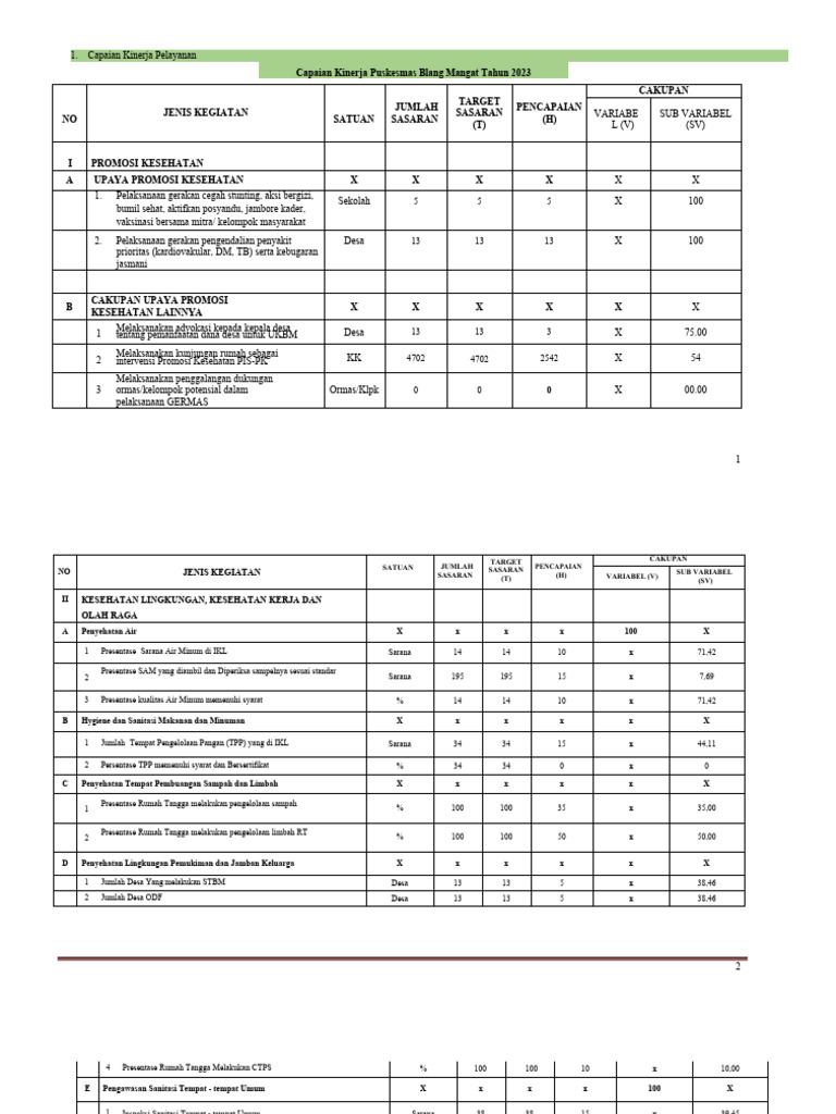 Capaian Kinerja UKM 2023 | PDF