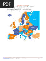 Physical Features of Europe | PDF | Europe | Mediterranean Sea