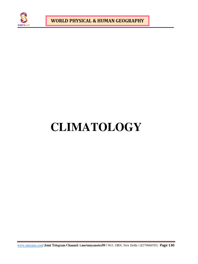 Geography 3 Climatology | PDF | Atmosphere Of Earth | Atmosphere