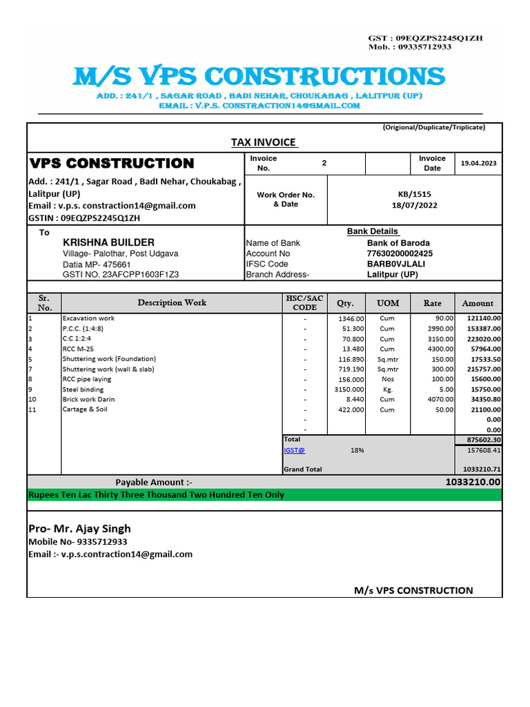 VPS CONSTRUCTION New | PDF