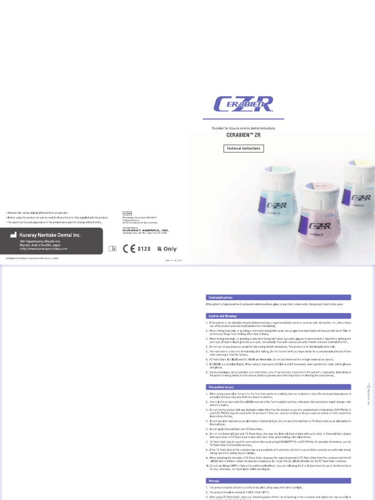 提取自CERABIEN CZR Technical Instructions 1 | PDF