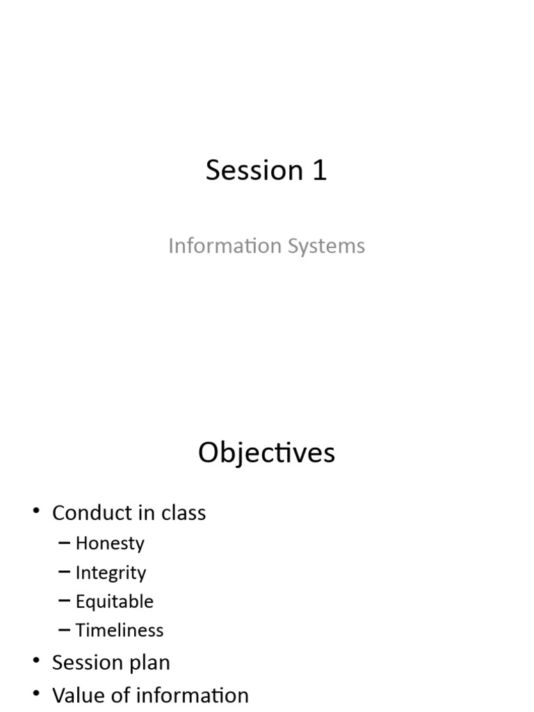 Session 1 2 3 | PDF | Business Process | Information