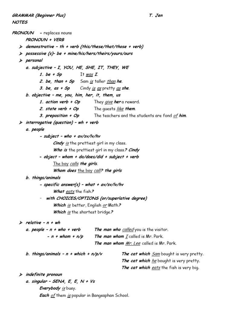 Reviewer Notes | PDF | Verb | Grammatical Number
