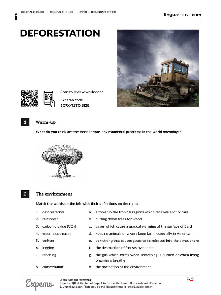 Deforestation British English Student | PDF | Deforestation ...