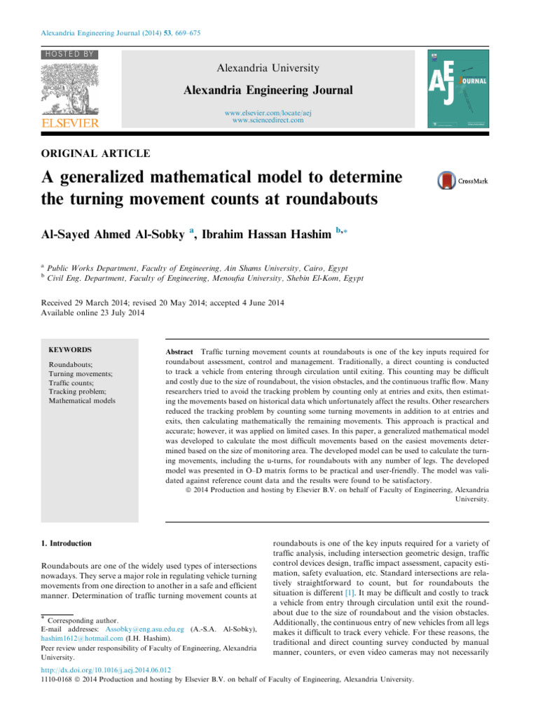 A Generalized Mathematical Model To Determine | PDF | Mathematical Model | Engineering