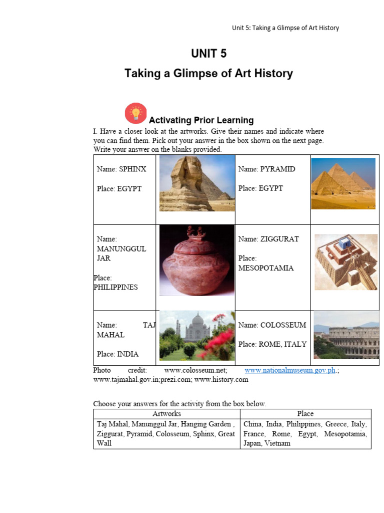 Unit 5 Art | PDF | Philippines