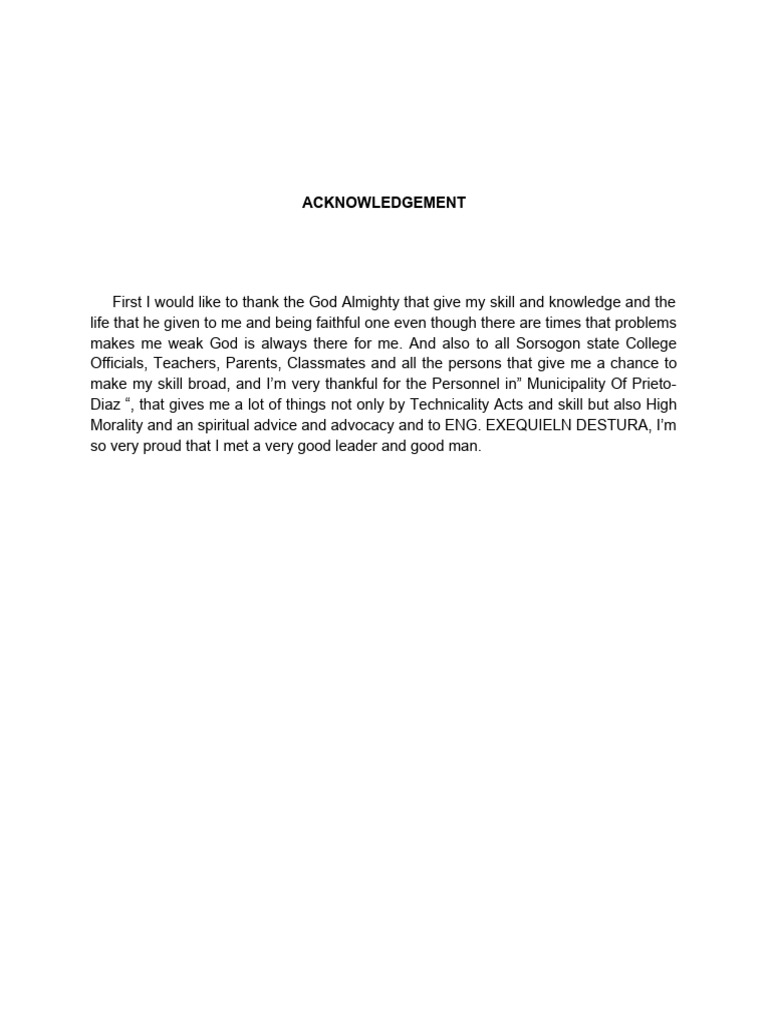 Acknowledgement 1 | PDF | Knowledge