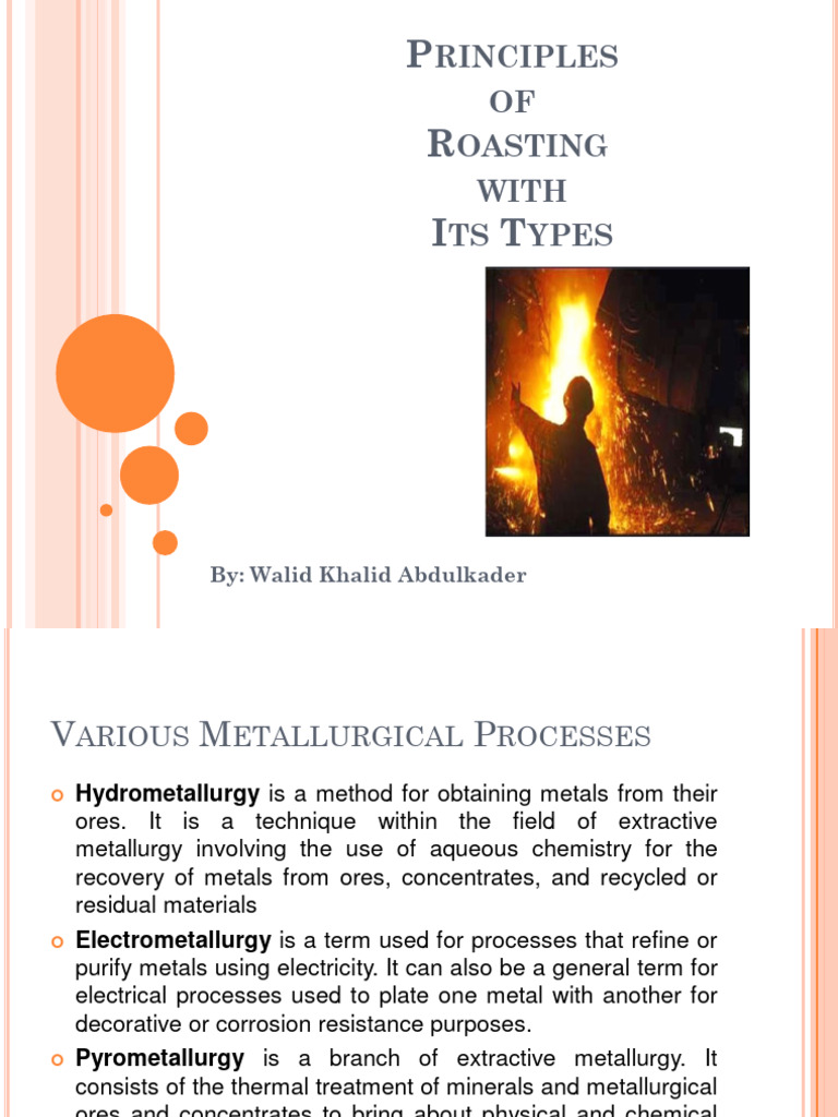 Principles and Types of Roasting in Metallurgy | PDF | Metallurgy | Oxide