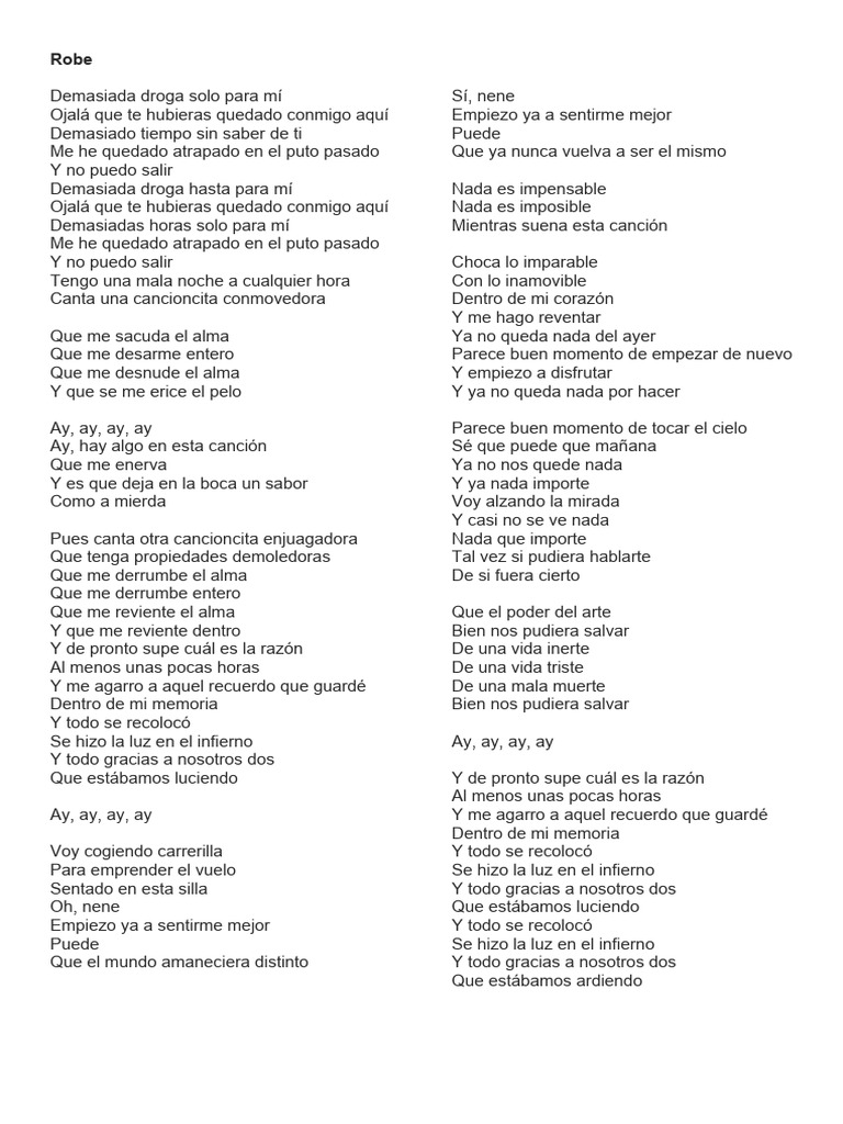 3º Eso Análisis Figuras Retóricas Cancion El Poder Del Arte Robe | PDF 3º Eso Análisis Figuras Retóricas Cancion El Poder Del Arte Robe | PDF