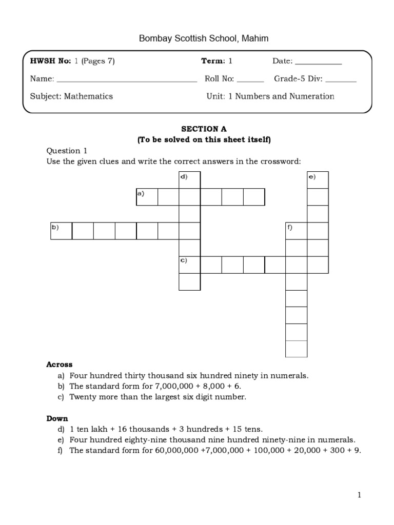 Math Work Sheet | PDF | Lexicology | Notation