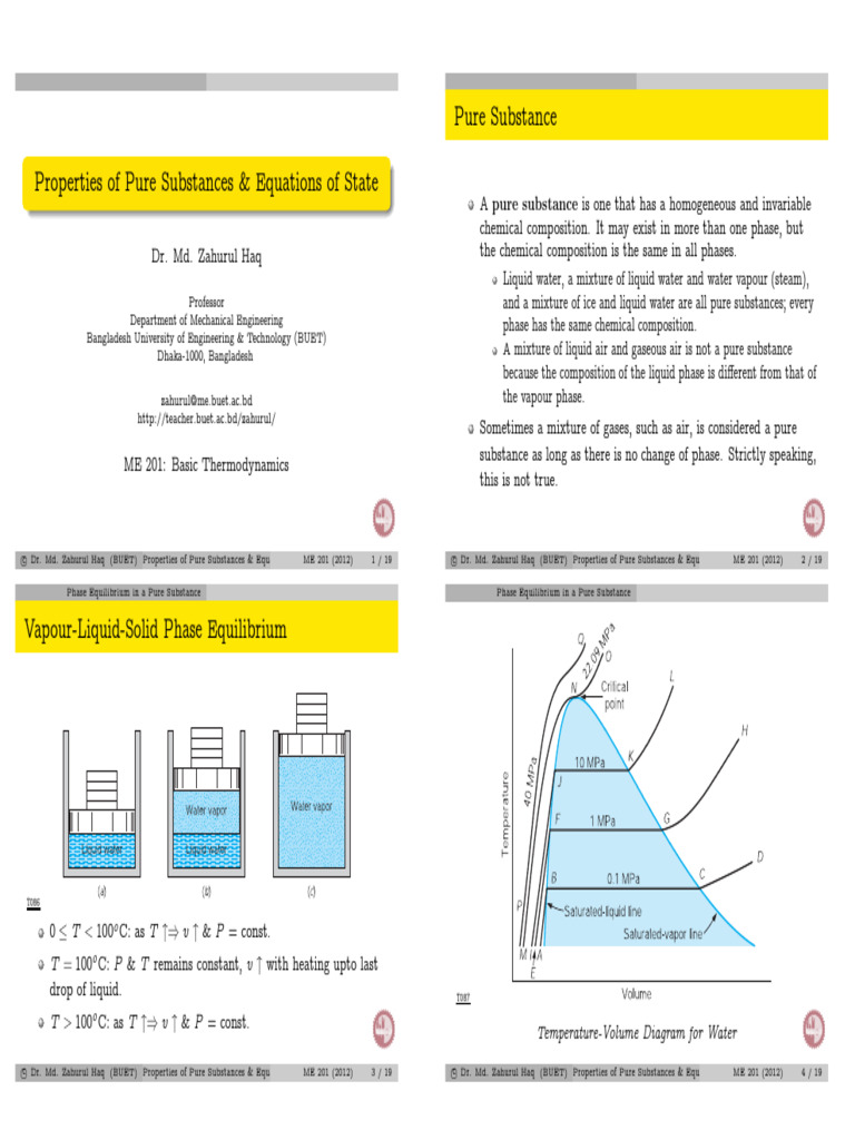 ME201 - Properties | Download Free PDF | Phase Rule | Phase (Matter)
