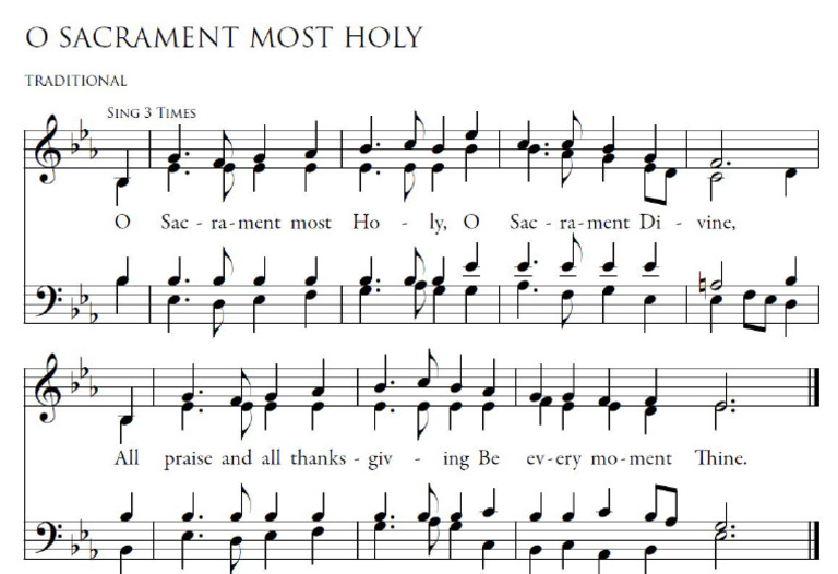 O Sacrament Most Holy | PDF