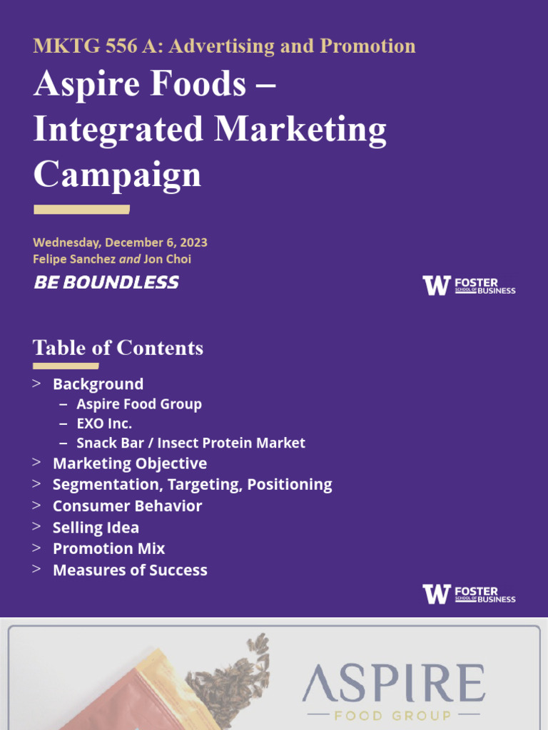 Aspire Foods Case | PDF | Healthy Diet | Marketing