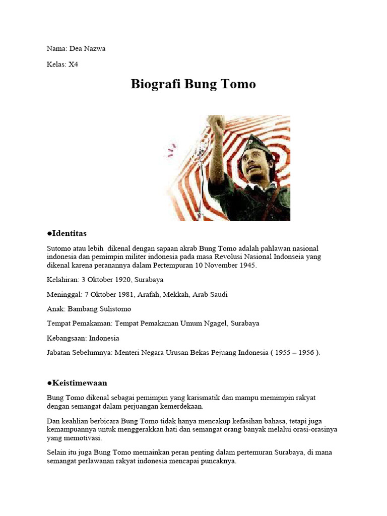 Biografi Bung Tomo 2 | PDF | Sejarah