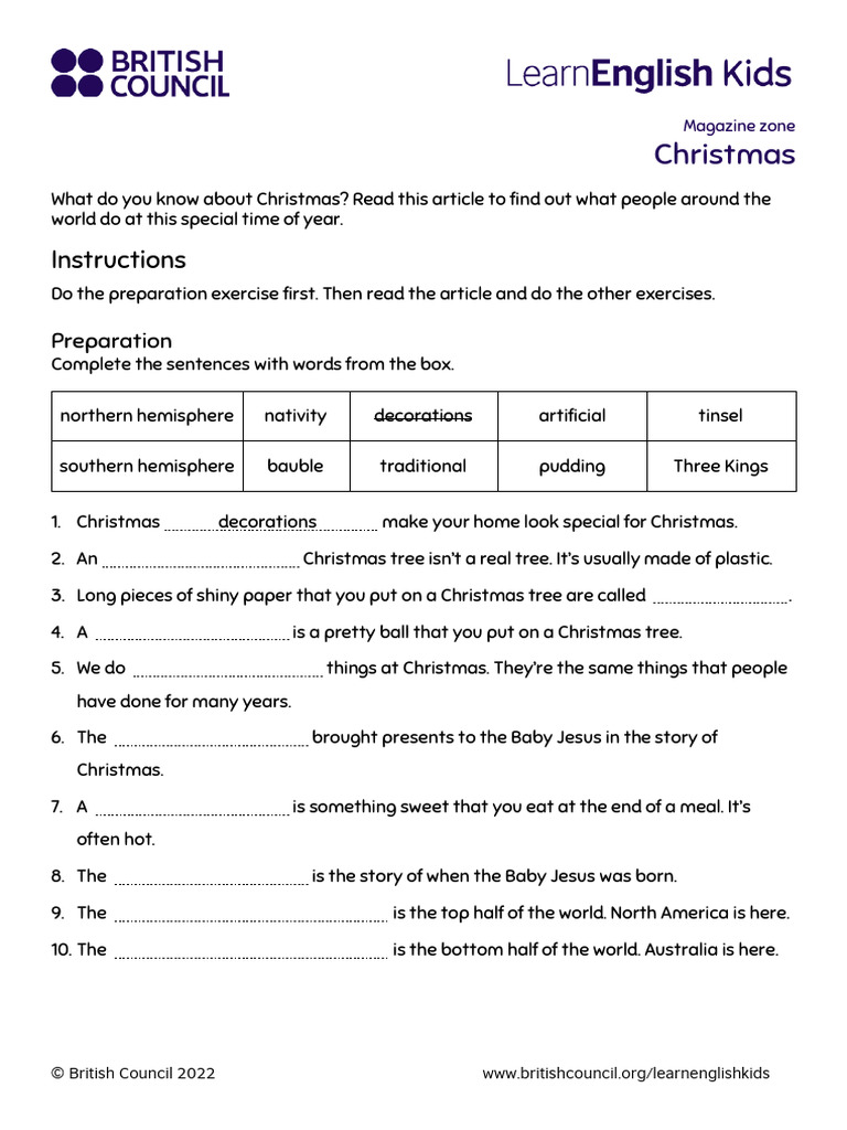LearnEnglishKids Magazine Christmas | PDF | Christmas | Christmas Tree